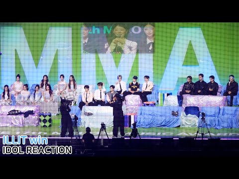 ILLIT 'best performance' win speech IDOL REACTION (Hearts2Hearts RIIZE LNGSHOT)｜MMA