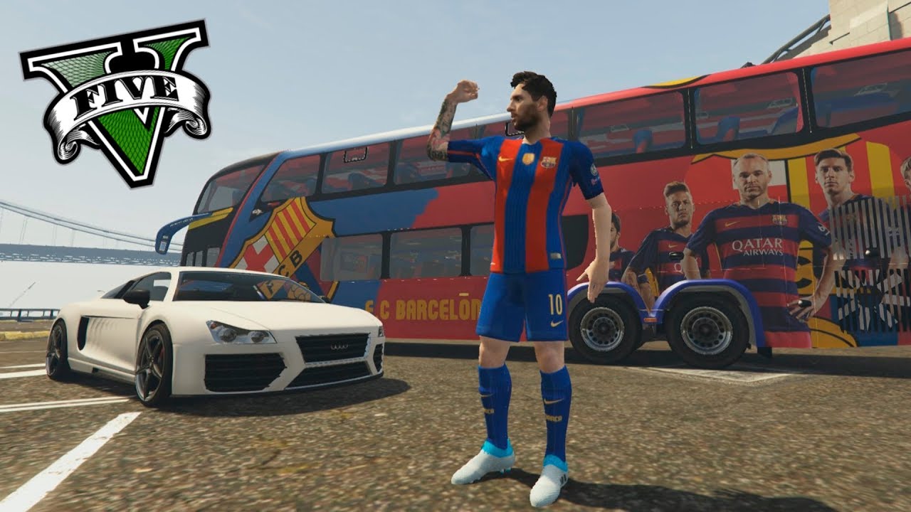 GTA V PC MODS - UN DIA EN LA VIDA DE LEO MESSI - ElChurches - YouTube