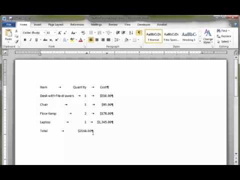 Decimal Tabs - YouTube