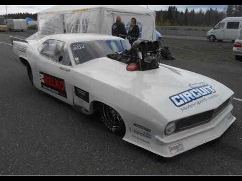 '70 Barracuda Pro Mod Test Run - FHRA Spring Nats 2015 - YouTube