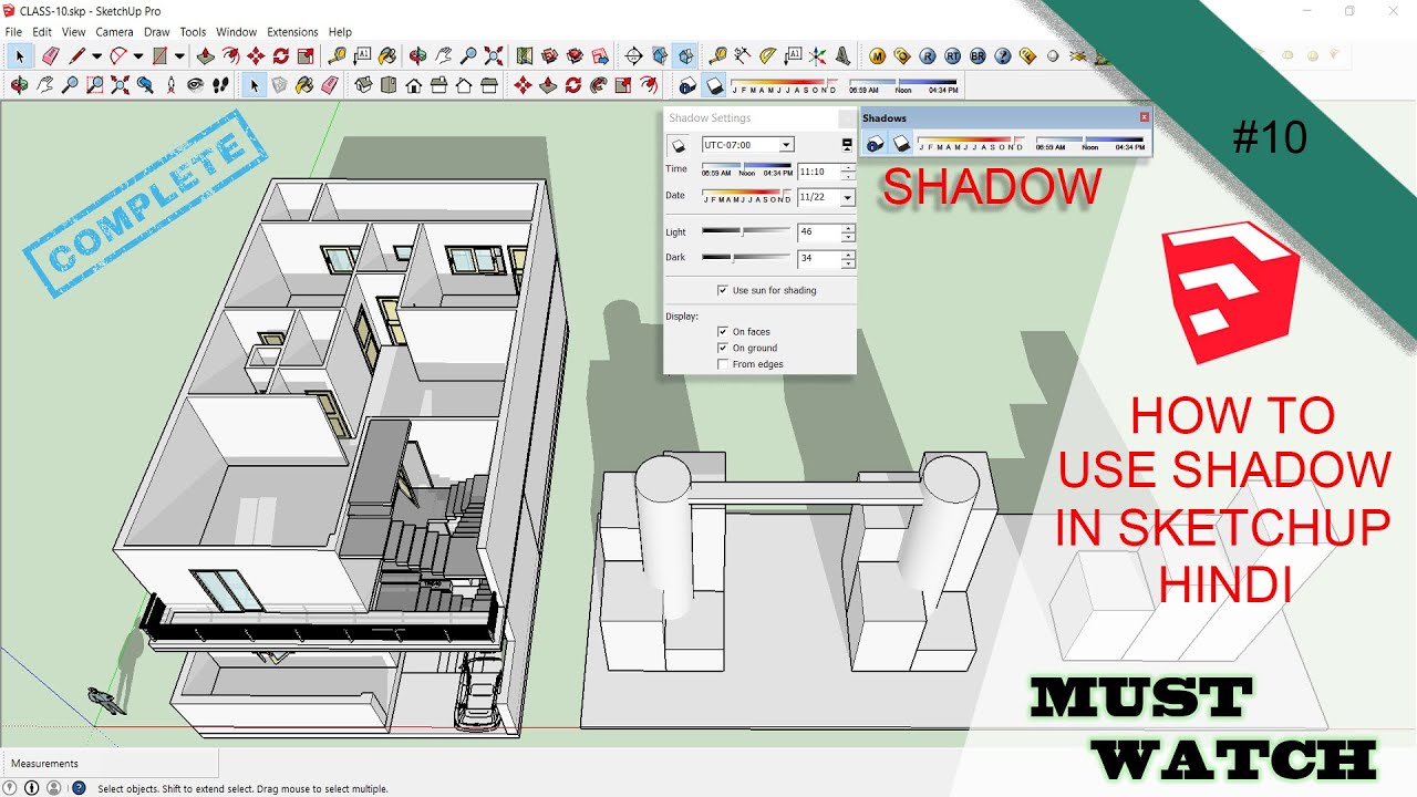 10 HOW TO USE SHADOW IN SKETCHUP WITH SETTINGS IN HINDI YouTube 10-how-to-use-shadow-in-sketchup-with-settings-in-hindi-youtube