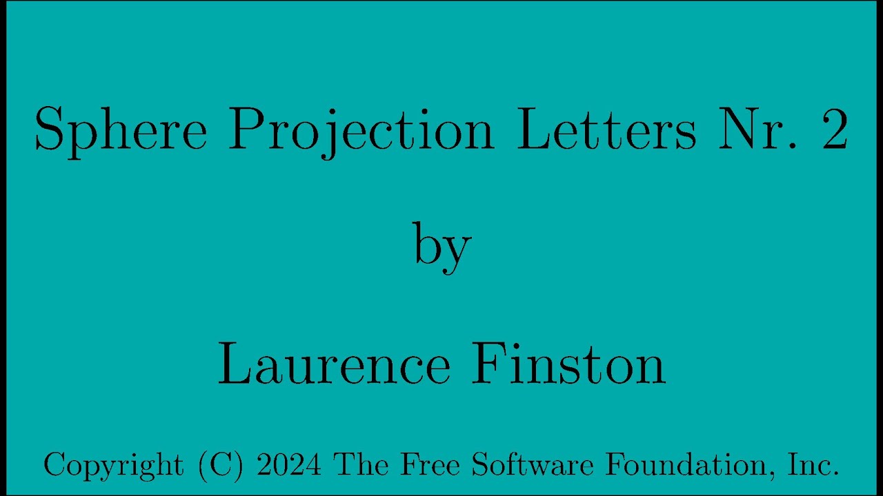 Sphere Projection Letters Nr. 2 - YouTube