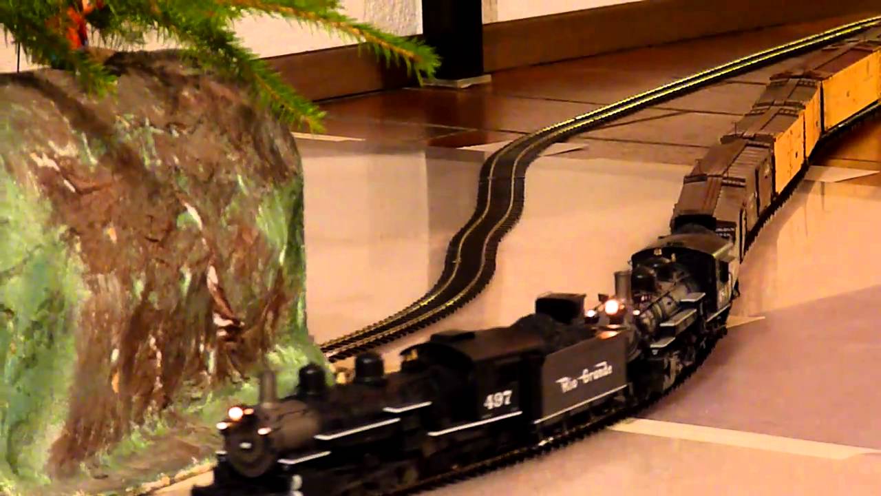 On3 temporary layout with steam double-header and two tracks #01 - YouTube