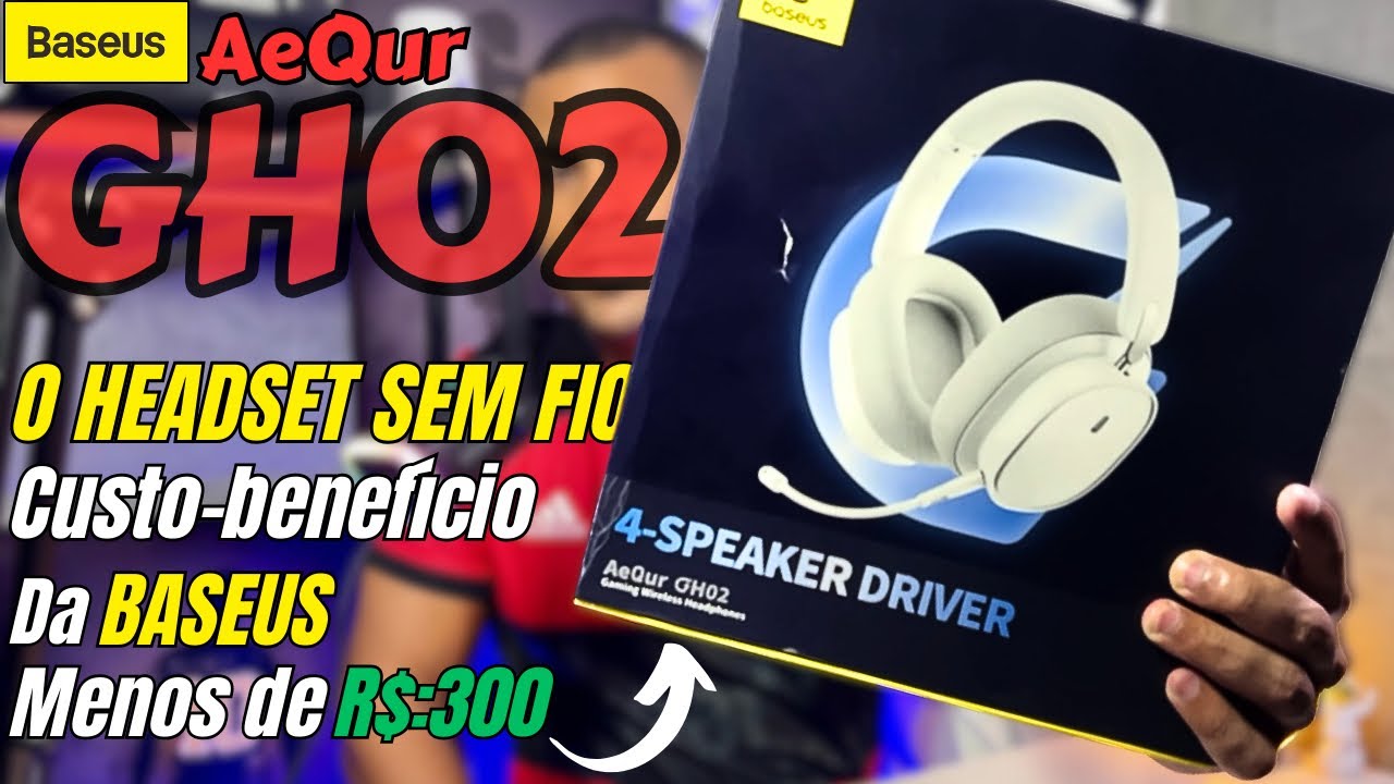 HEADSET BASEUS AeQur GH02 Sem Fio GAMER (LANÇAMENTO) #headset - YouTube