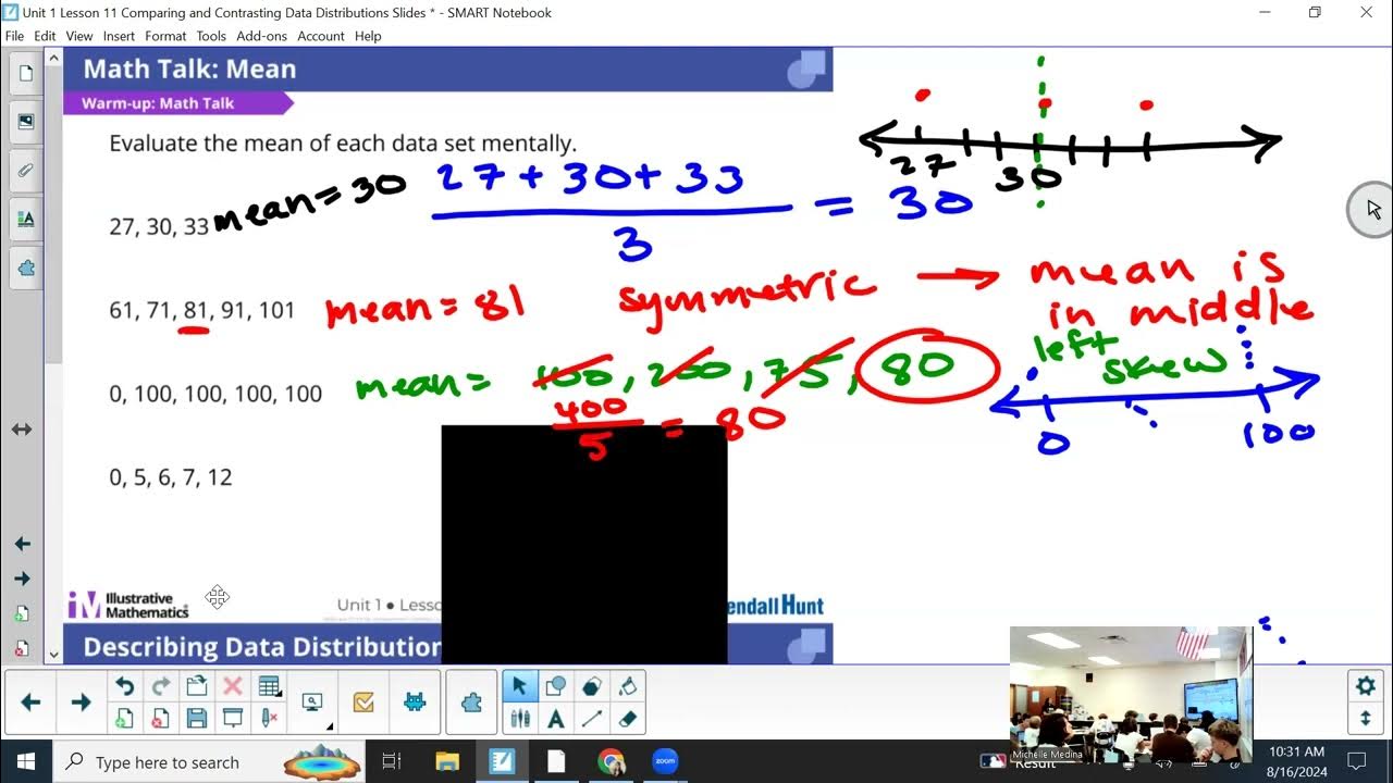 Unit 1 Lesson 11: Comparing and Contrasting Data Distributions - YouTube