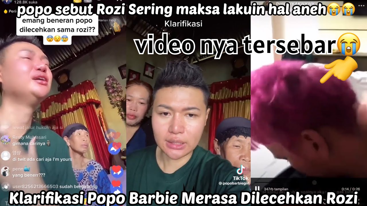 Viral Klarifikasi Popo Barbie Video nya tersebar Luas | Video Popo Rozi ...