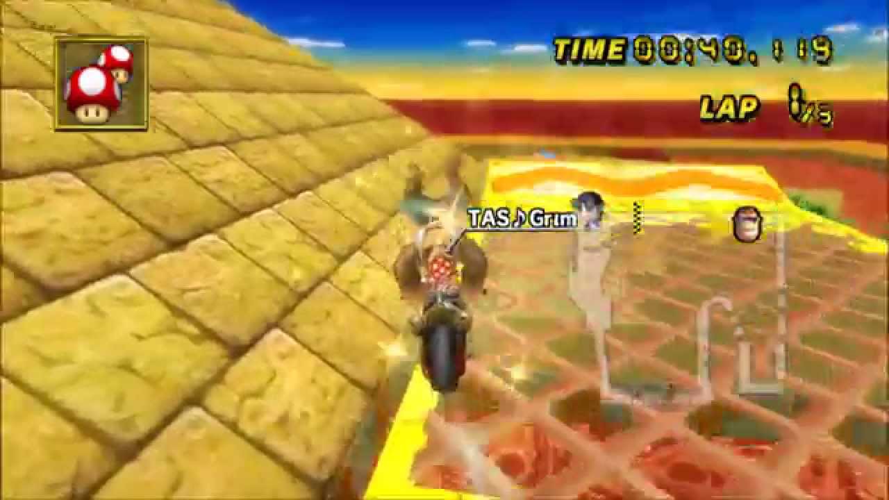 [MKWii TAS] Hell Pyramid Lap 1- 0:46.799 - YouTube