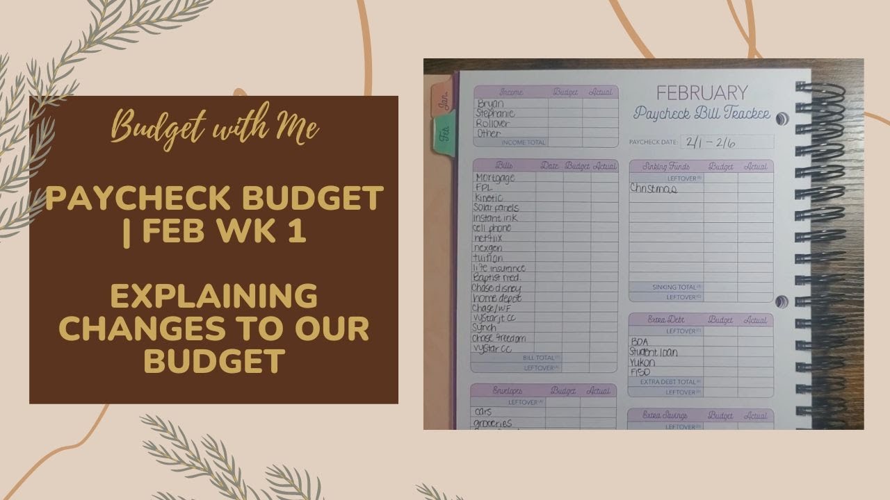 Budget with Me | Paycheck Budget for Feb Week 1 | Explaining Changes to ...