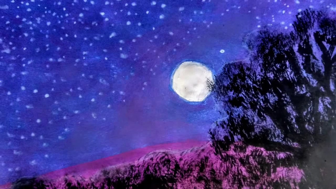 Moonlight drawing step by step / normal drawing / easy drawing - YouTube