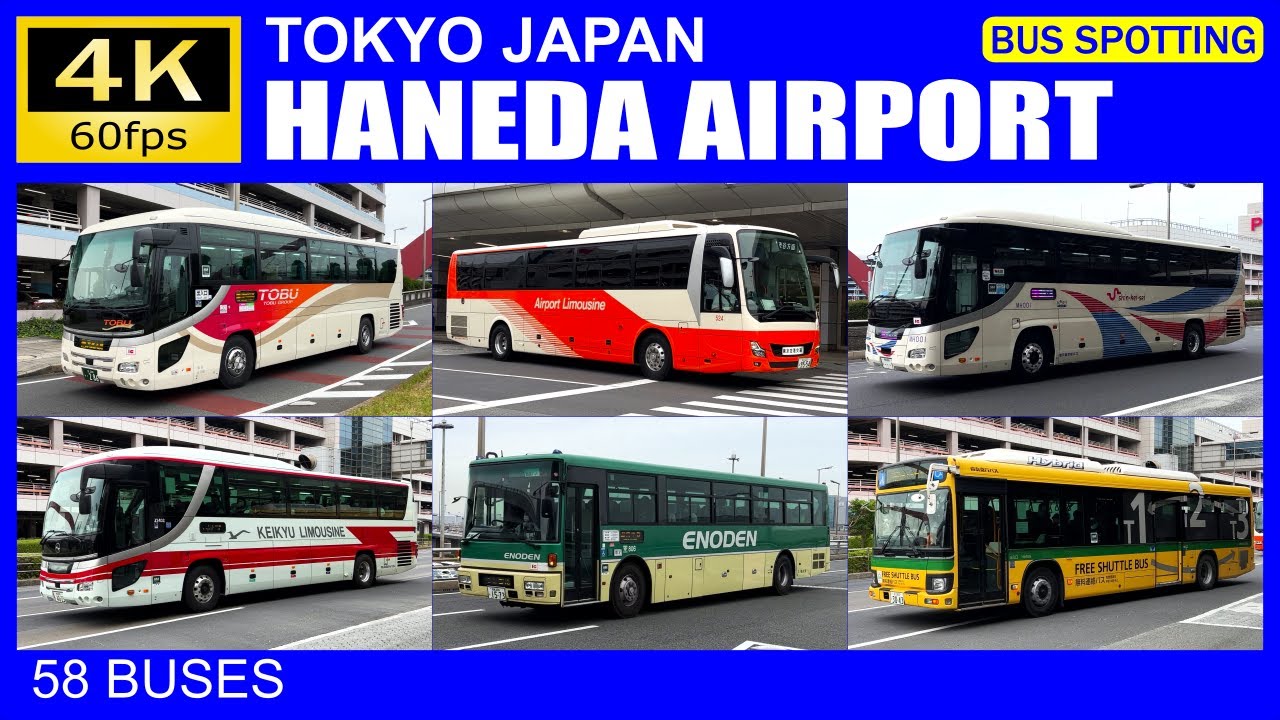 【Bus Spotting】Japan: Tokyo Haneda Airport, Tokyo（バス 走行動画 羽田空港）[4K ...