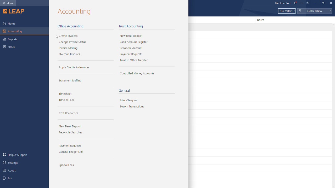LEAP 2x New Interface- Bookkeeping Features - YouTube