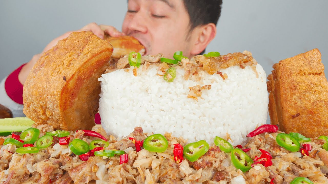 CRISPY SISIG LECHON KAWALI ASMR |HUNGRY VOHN | MUKBANG PHILIPPINES ...
