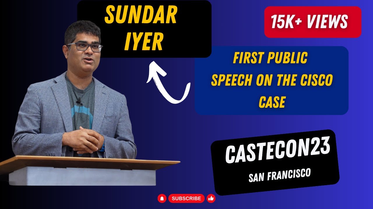 CasteCon23 - Sundar Iyer - First Public Speech - YouTube