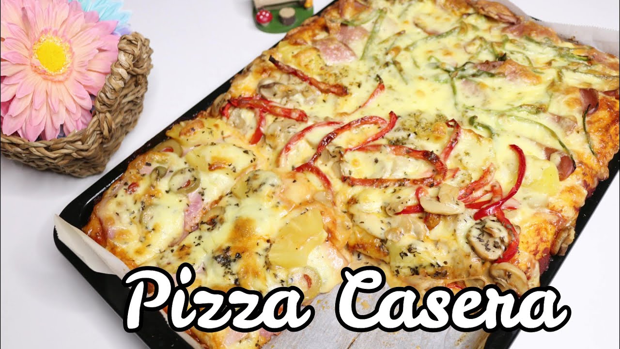Como preparar una pizza casera ( receta de masa incluida ) - YouTube