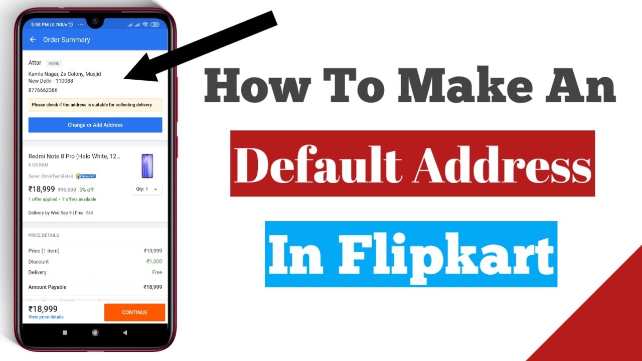 How to Make an Address as Default Address in Flipkart 🤔🤔 - YouTube