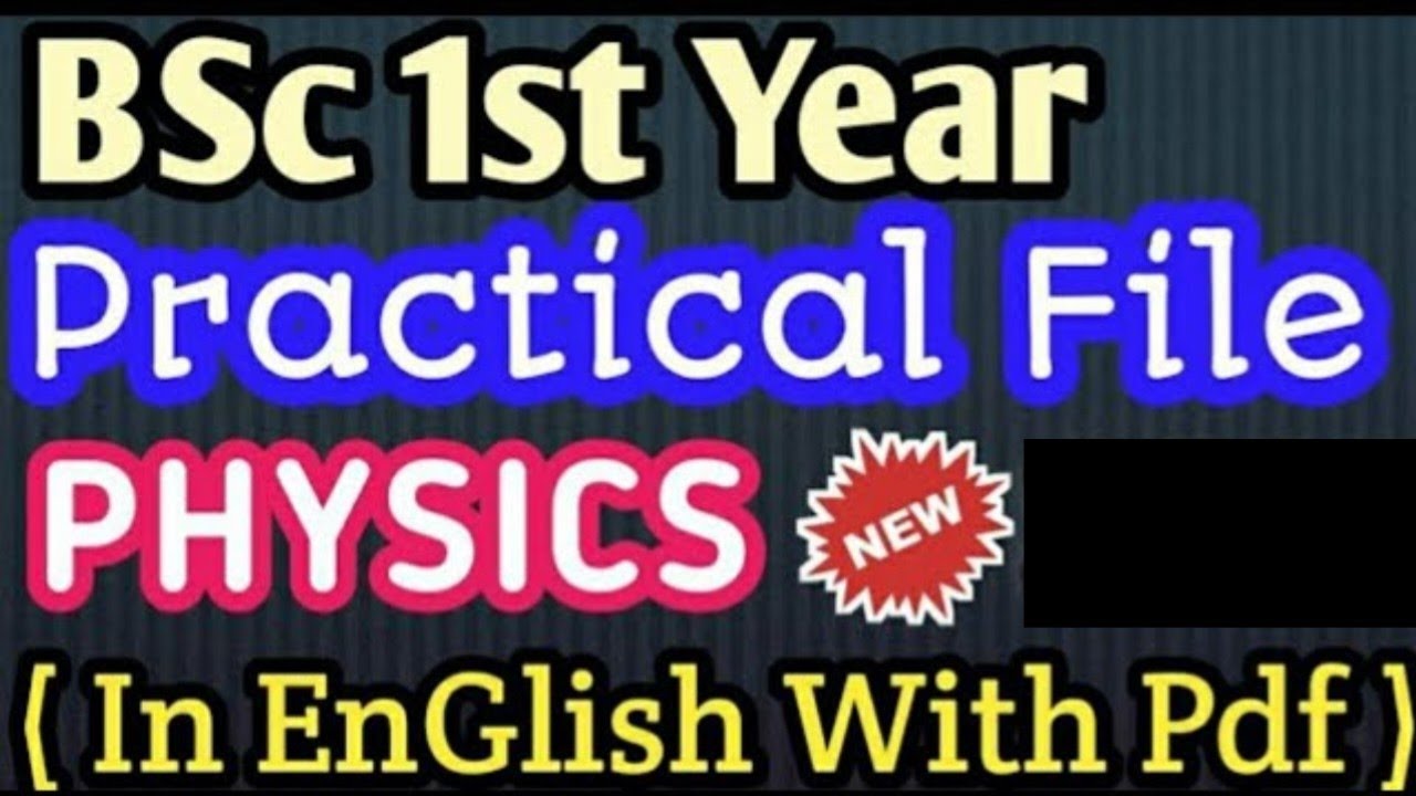 #BSc 1st year Physics Practical File in English #bsc2023 - YouTube