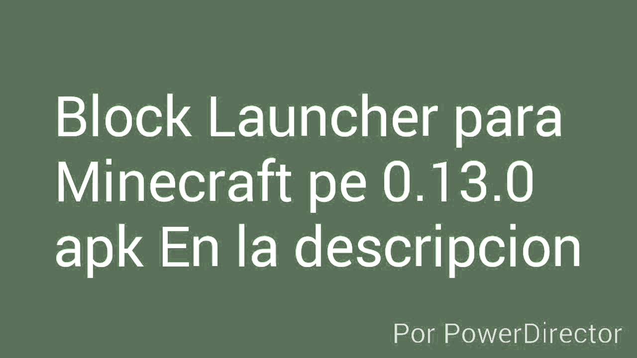 Block launcher pro para minecraft pe 0.13.0 apk - YouTube