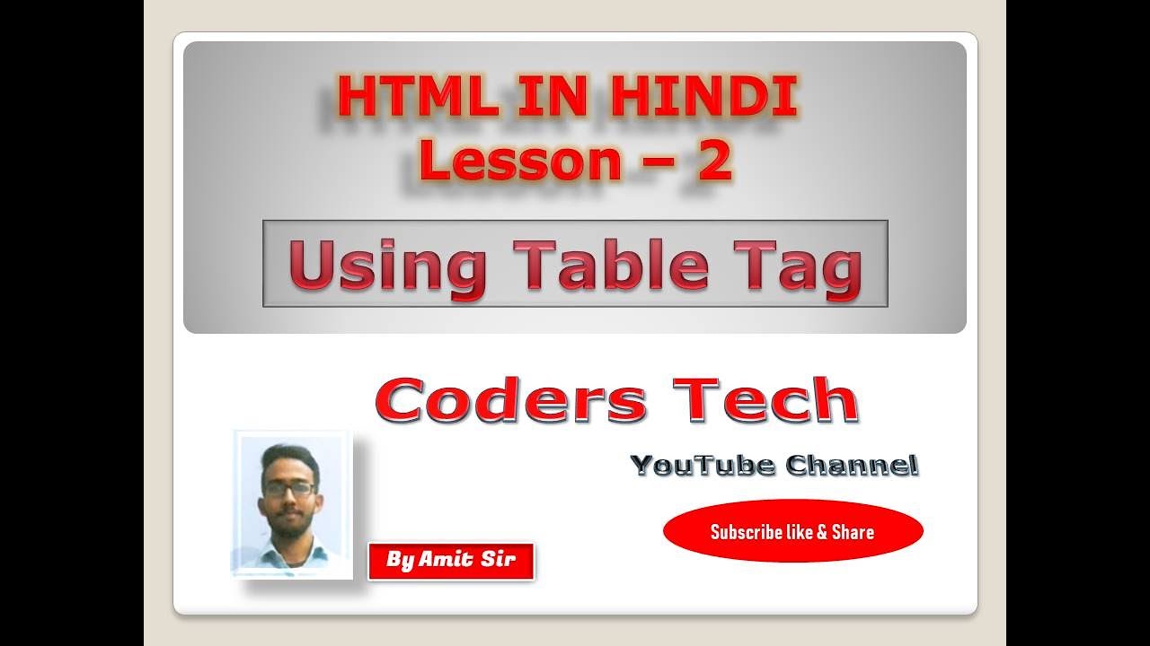 How To Create HTML Table | ( table tr th td ) - YouTube