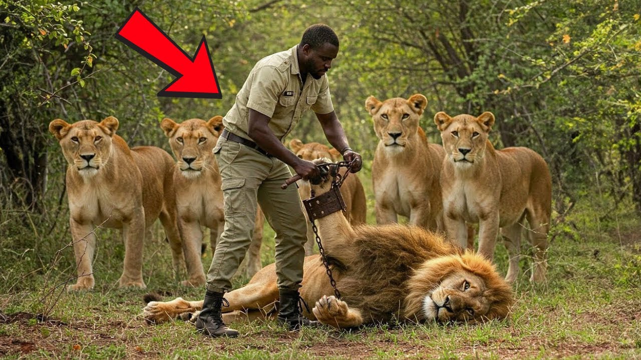 Ein Mann rettet einen gefangenen Löwen, aber die Reaktion der fünf ...