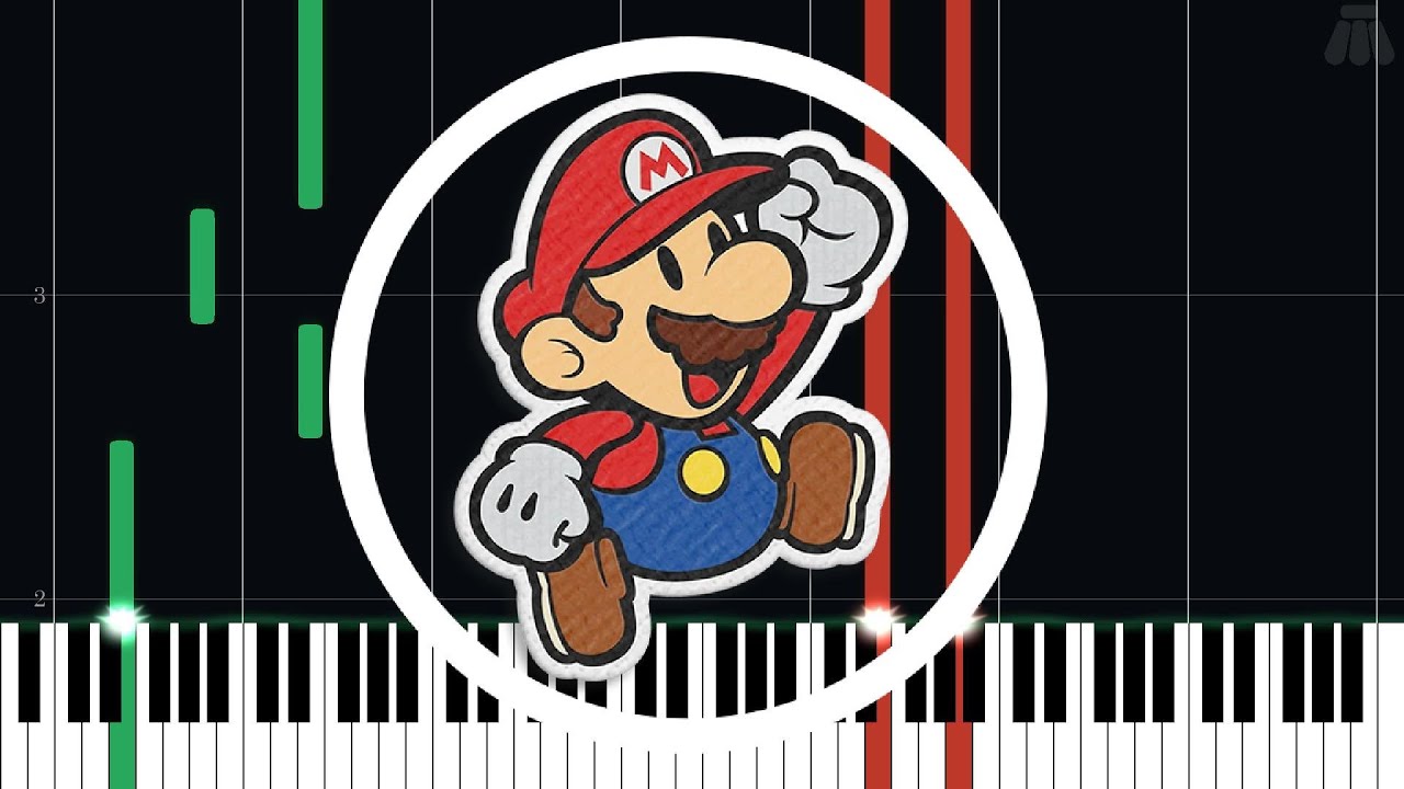 The Open Plane - Super Paper Mario - Intermediate Piano Tutorial - YouTube