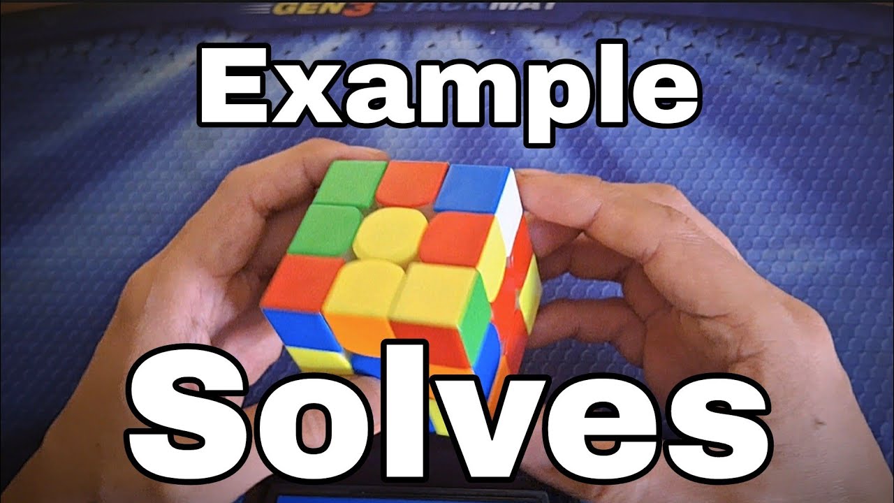 EXAMPLE SOLVES FULL CFOP - YouTube