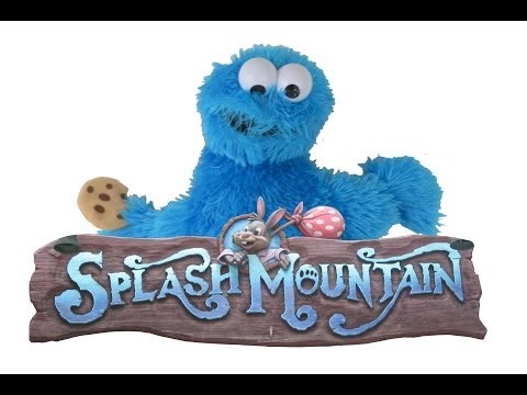 Cookie Monster on Splash Mountain Disneyland Water Ride With Sesame ...