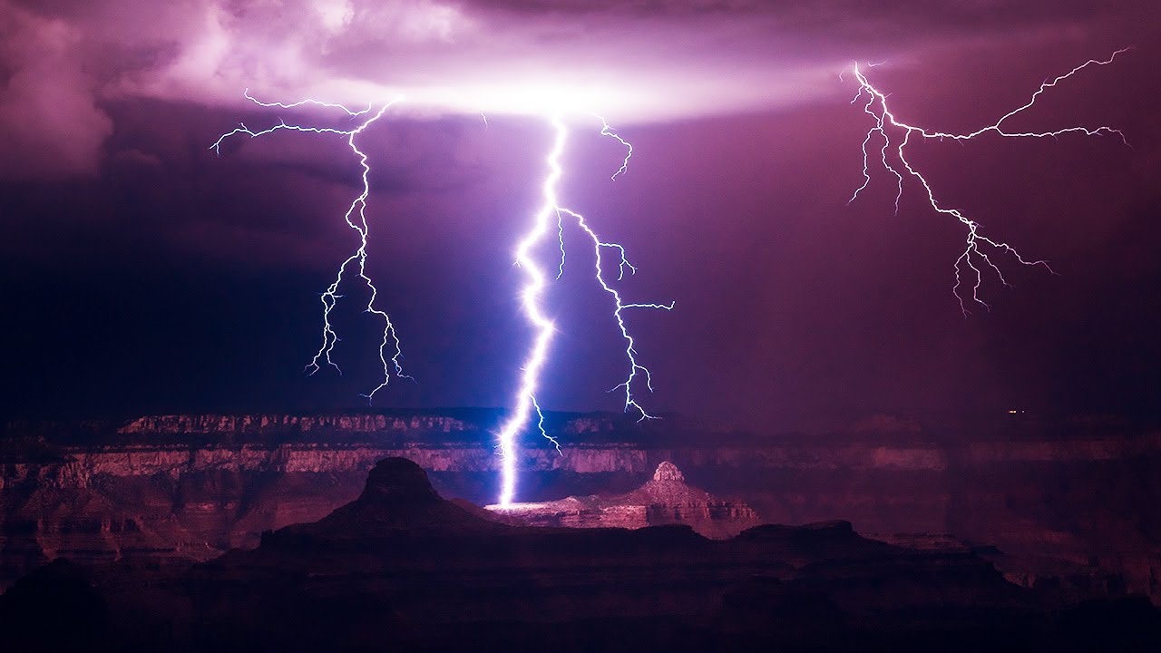⚡ Powerful Thunderstorm at Night | Relaxing Rain, Thunder & Lightning ...