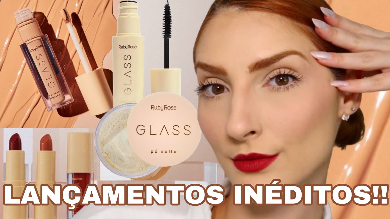 MAKE COM LINHA GLASS RUBY ROSE - YouTube