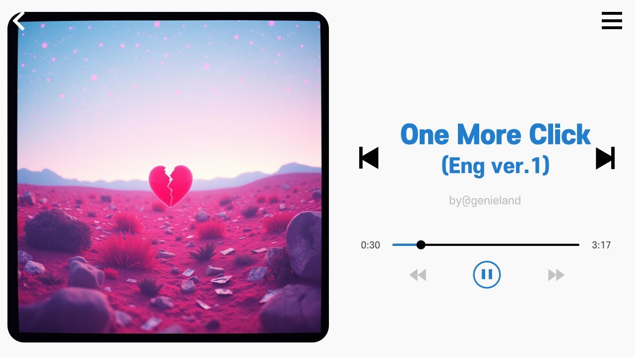 [Full ver.] One More Click(Eng ver.1) 💔 DM 하나로 무너진 마음｜genieland x suno 감성 이별송 - YouTube