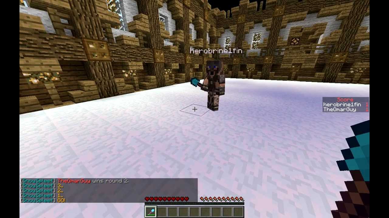 Minecraft | Mini-Game Showcase | Snow Spleef On MultiCube (EPIC SPLEEF ...