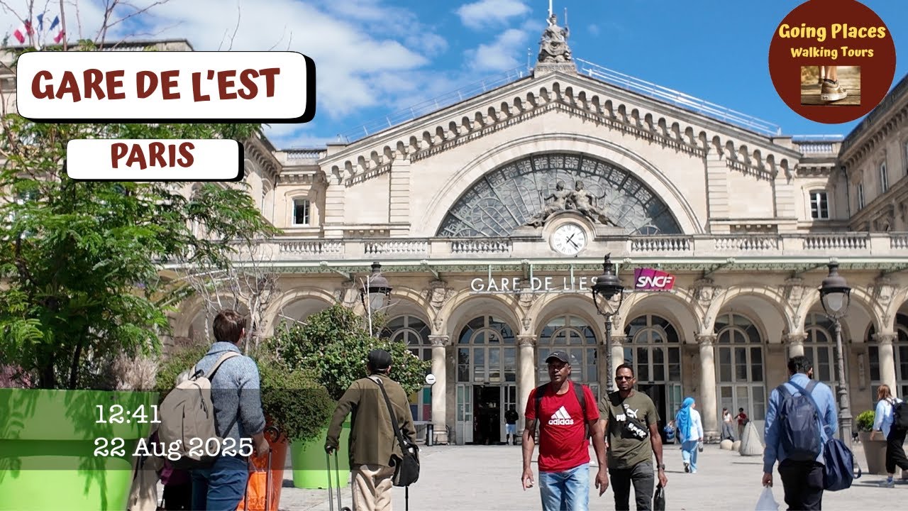Paris GARE DE L'EST train station - WALKING TOUR - YouTube