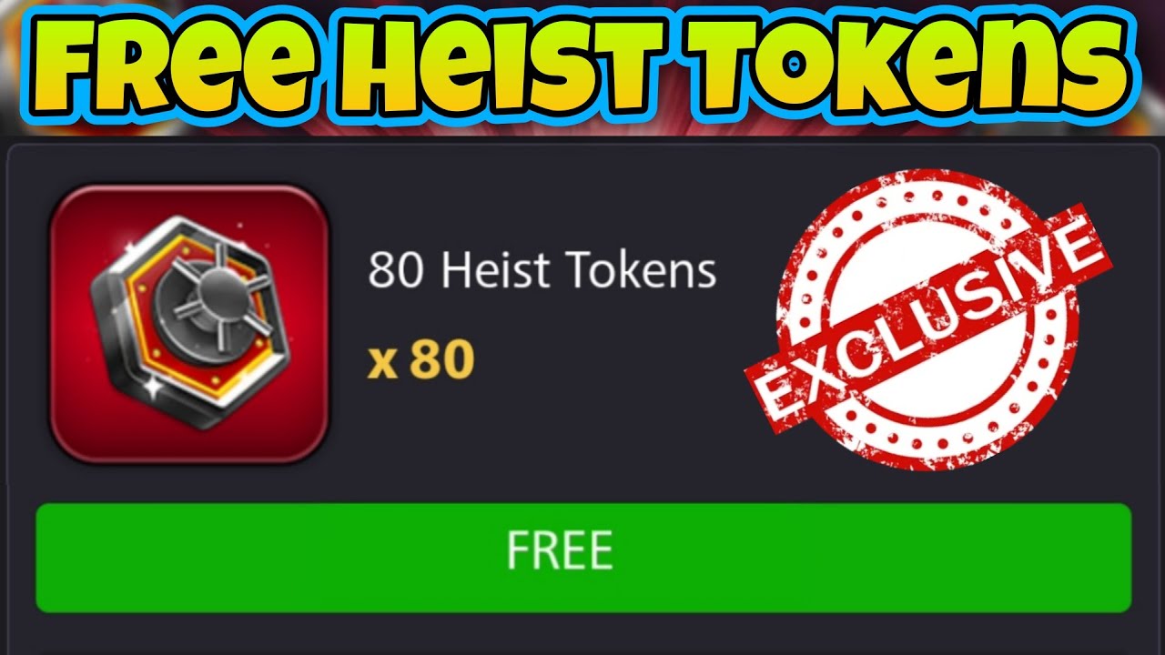 FREE HEIST TOKENS IN 8 BALL POOL 💗 - YouTube