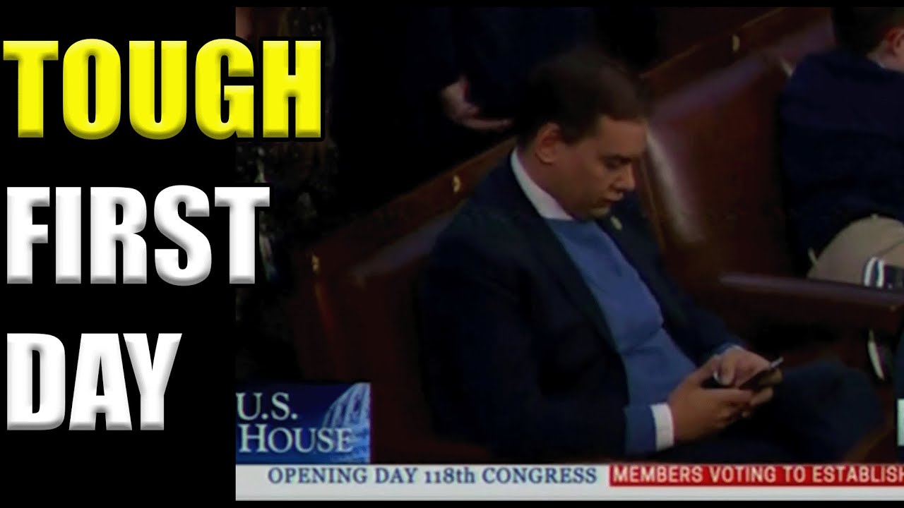 George Santos Has Very Sad First Day In Congress - YouTube