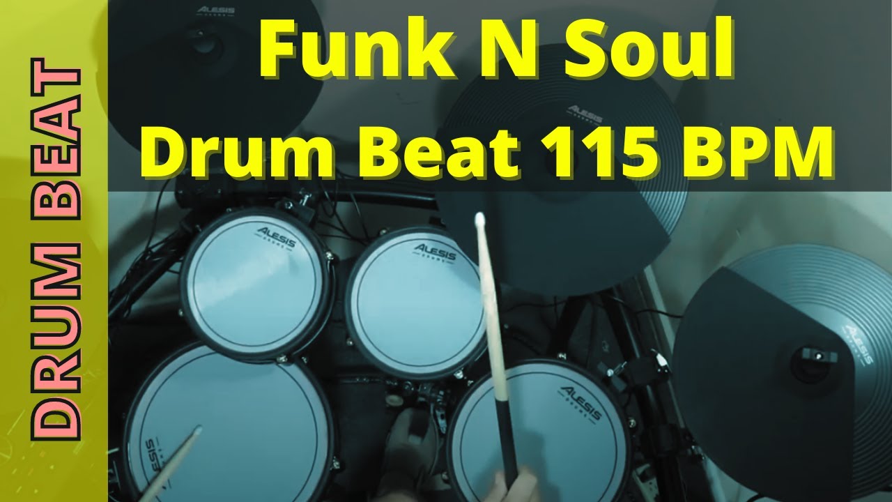 Funk N Soul Drum Beat 115 BPM - Funk Drum Track 115 BPM - YouTube