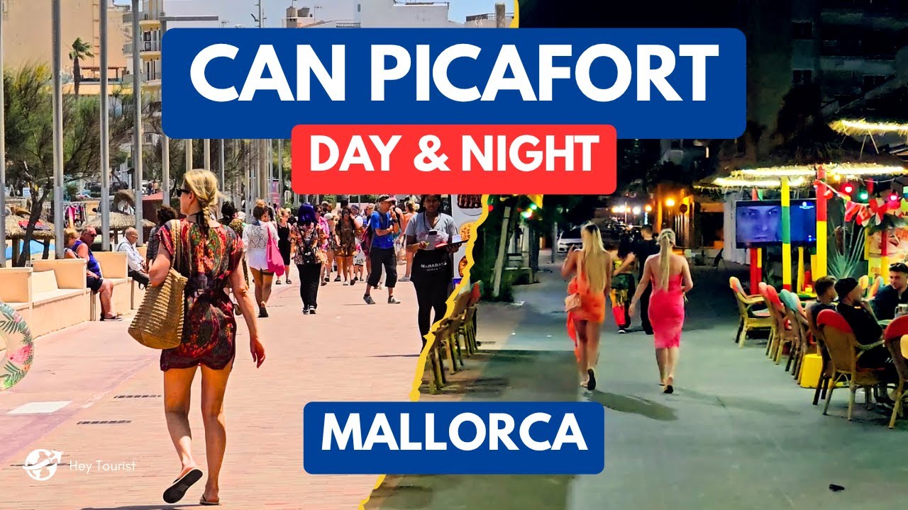 Day and Night in Can Picafort, Mallorca | Relaxing Beach Views and ...