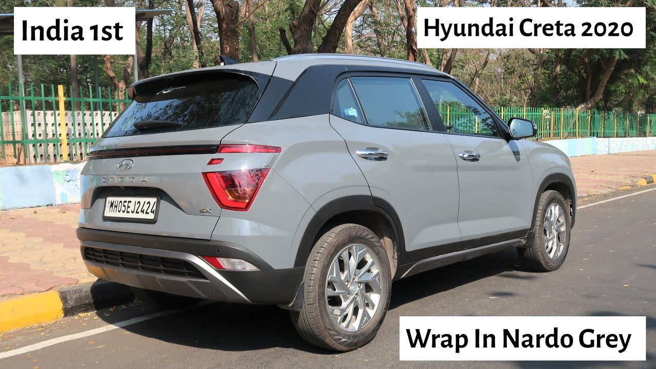 1st Hyundai Creta 2020 Wrap In Nardo Grey | Car Modification | Car ...