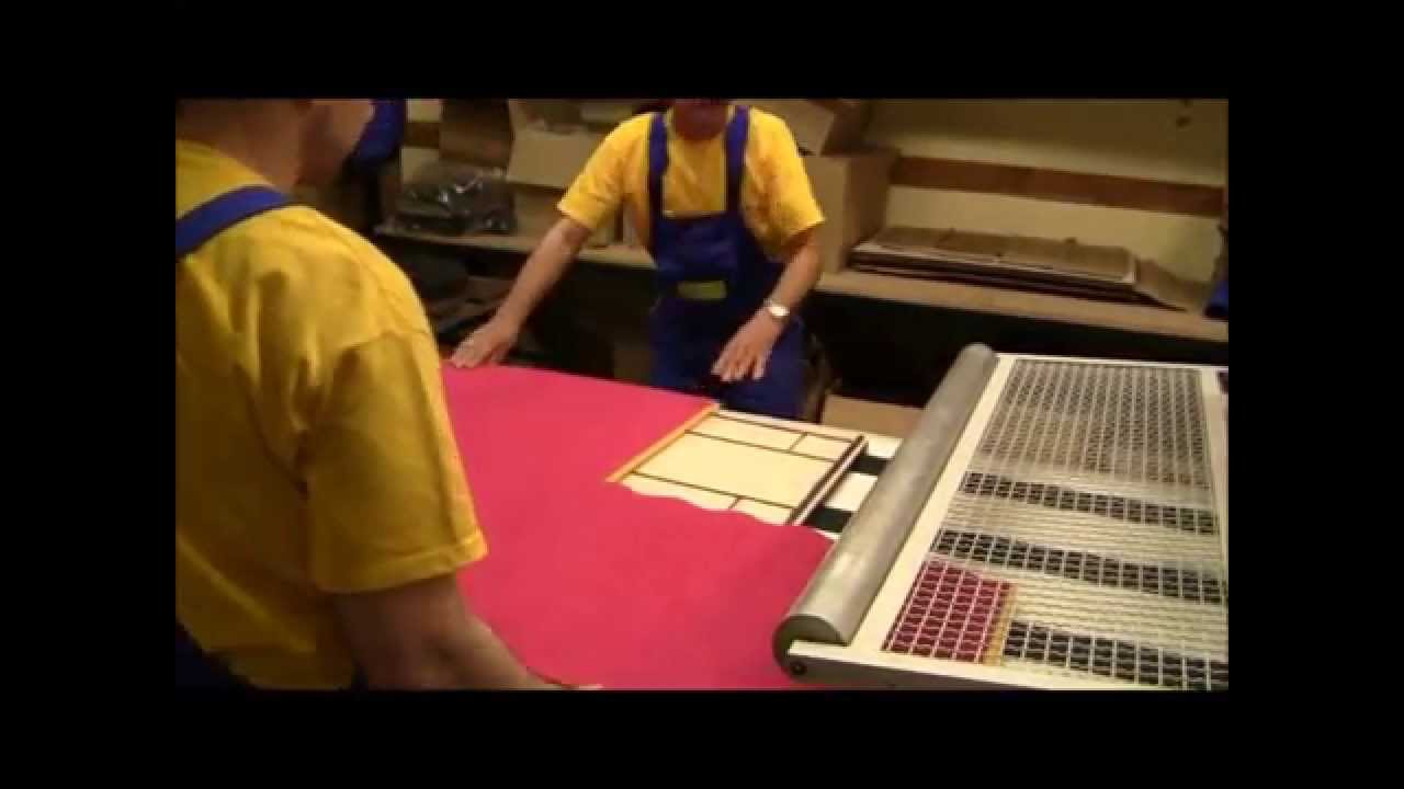 UM Roller press (washing sponge cutting) - YouTube