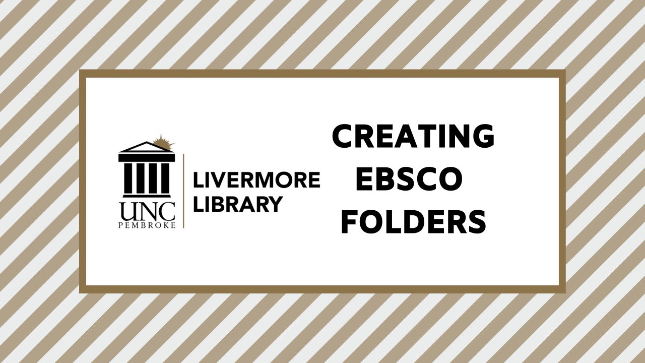 Creating EBSCO folders - YouTube