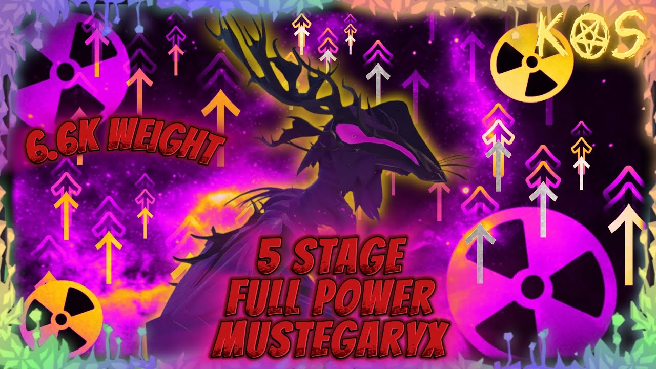Mustegaryx | 5 Stage | Full Power | Creatures of Sonaria - YouTube
