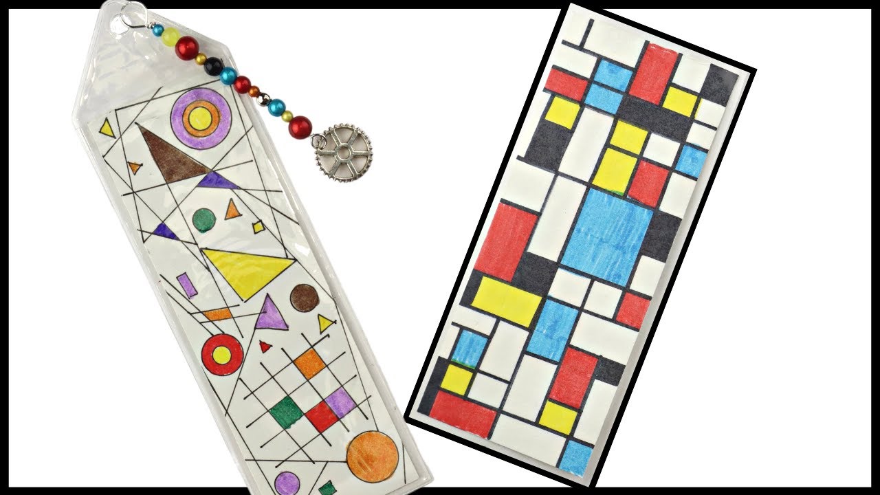 Geometric Bookmarks // Day 10 of the 10-Day Art Bookmark Making ...