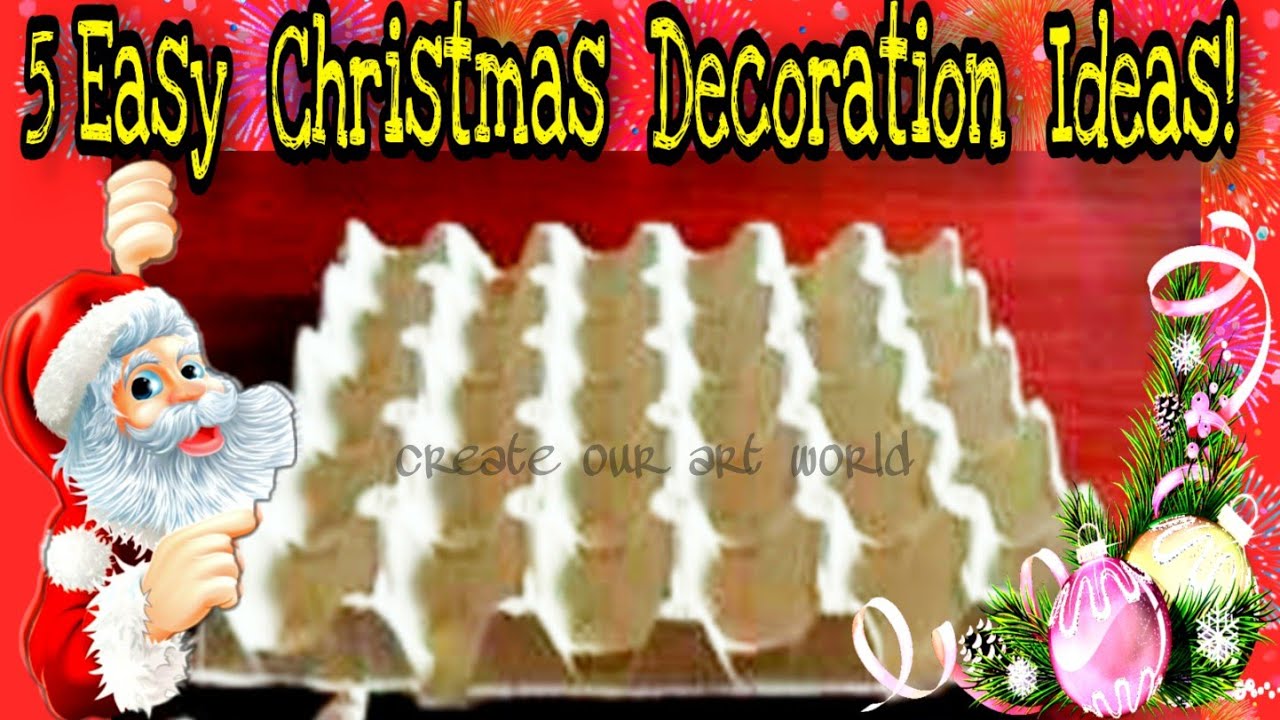 5 DIY Christmas Decoration With Egg Carton |Christmas Tree Decor ideas ...