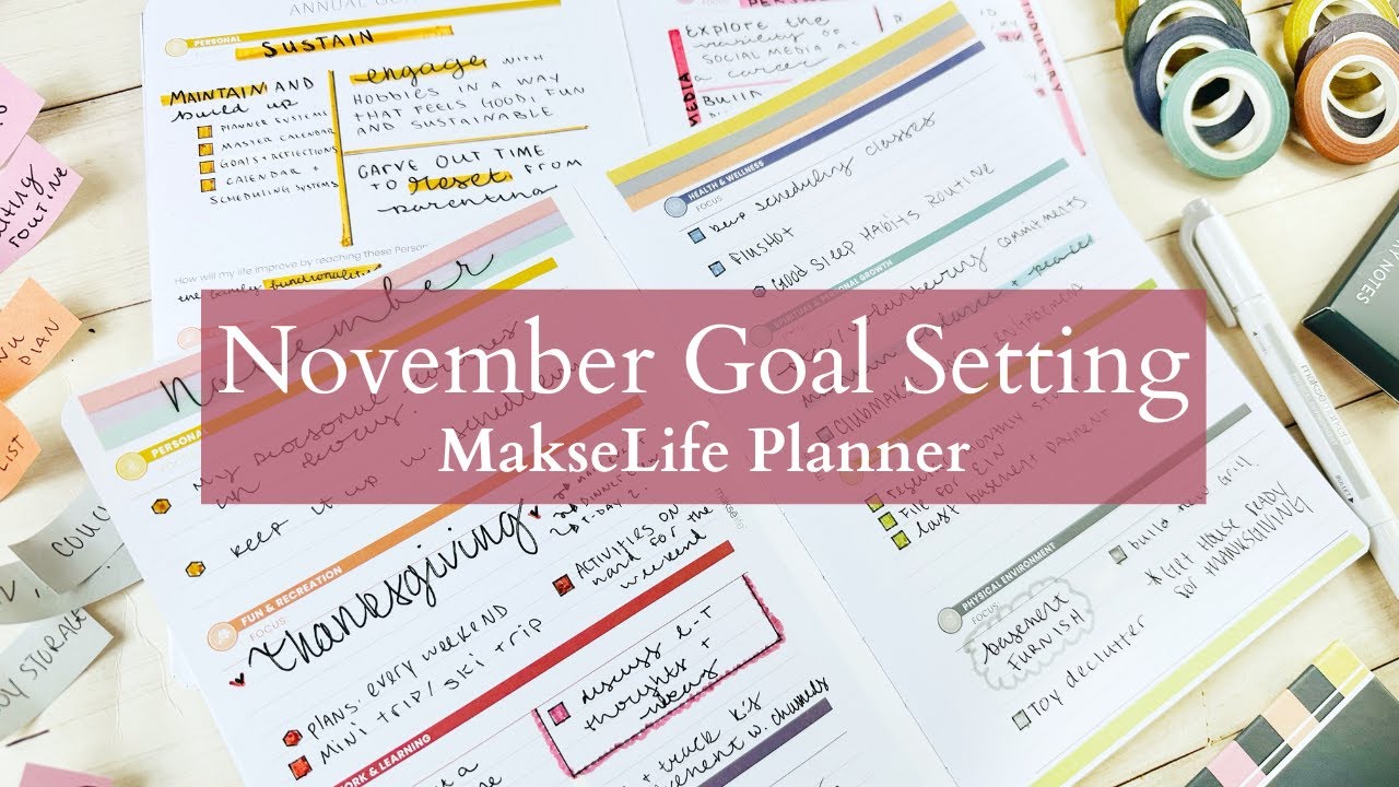 November Goals | Get ready for the end of 2023! | MakseLife Planner ...