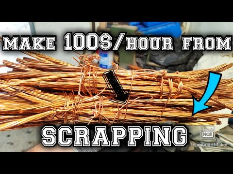 Scrapping a Thick Electric Wire for Bright Copper... - YouTube