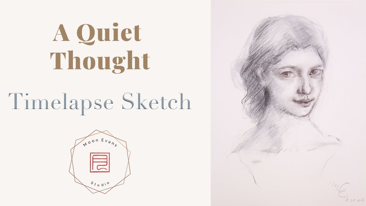 A Quiet Thought – Charcoal Portrait Drawing | Classical Female ...