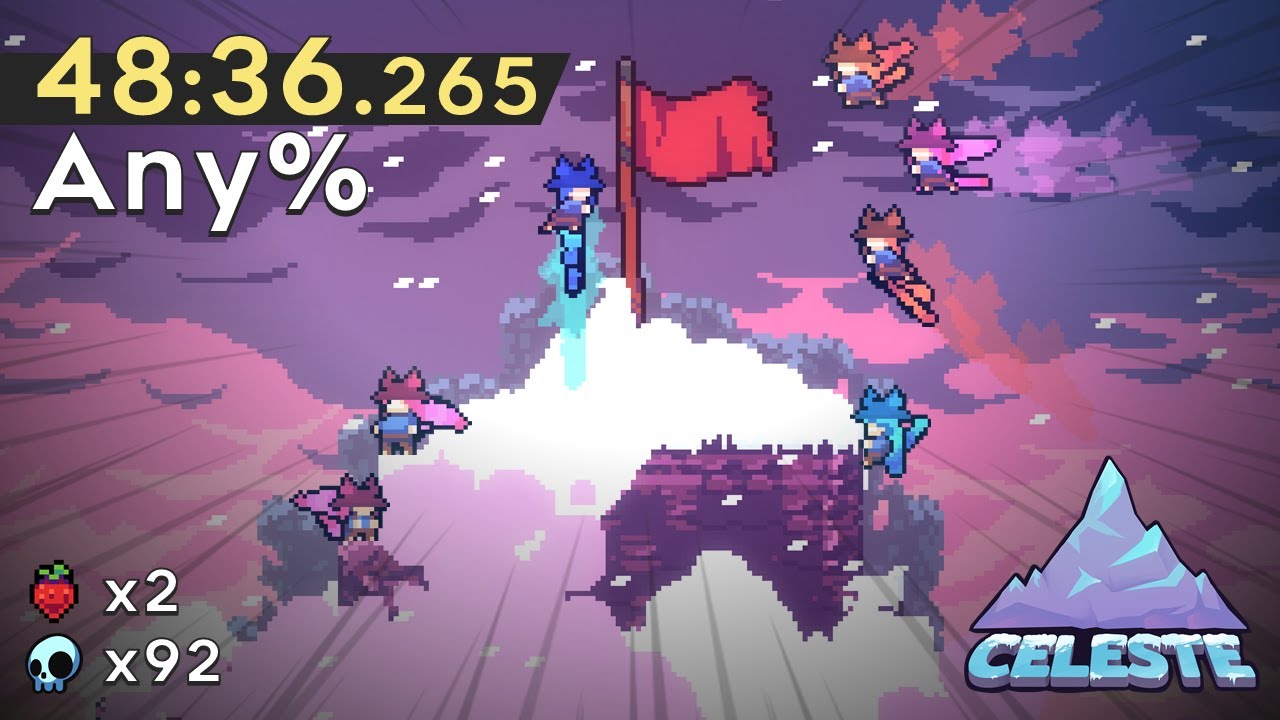 Conquering Celeste Mountain in 48:36.265 - Celeste Any% Personal Best - YouTube