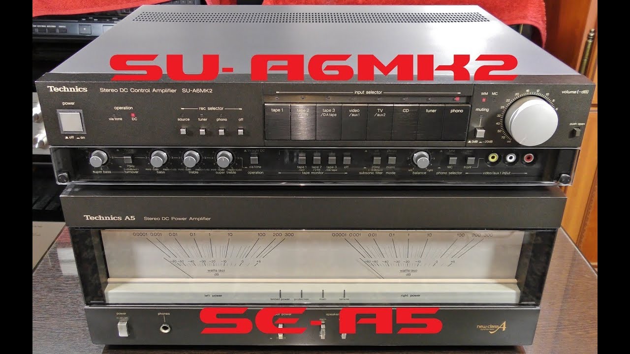 Technics SE-A5, Technics SU A6MK2 video review with disassembly ...