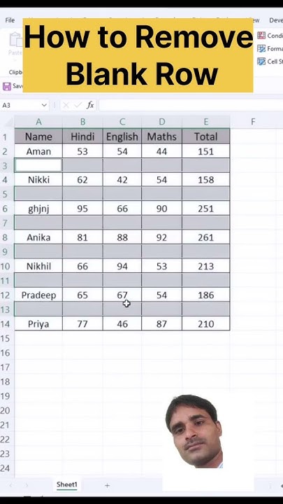 How To Remove Blank Row Dj Djexcel Excelshortcuts Excel Exceltips Exceltech Education