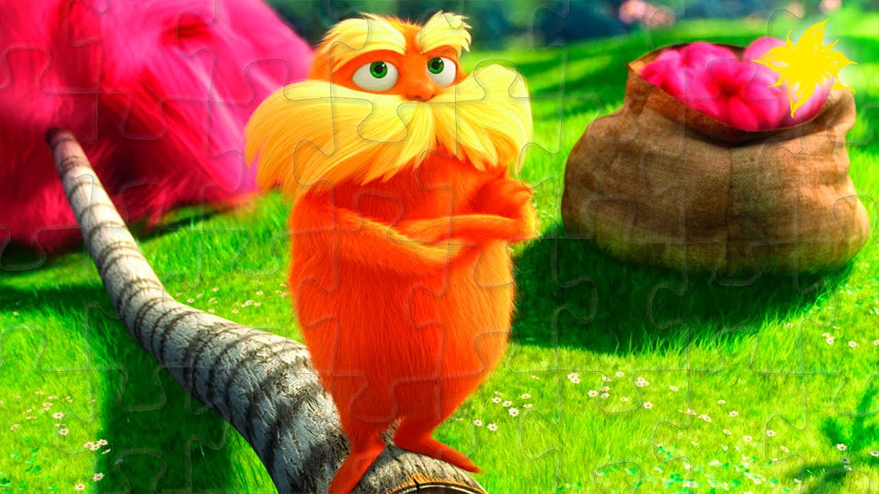 Dr. Seuss' The Lorax Interesting and Funny Cartoon Puzzle for Toddlers ...