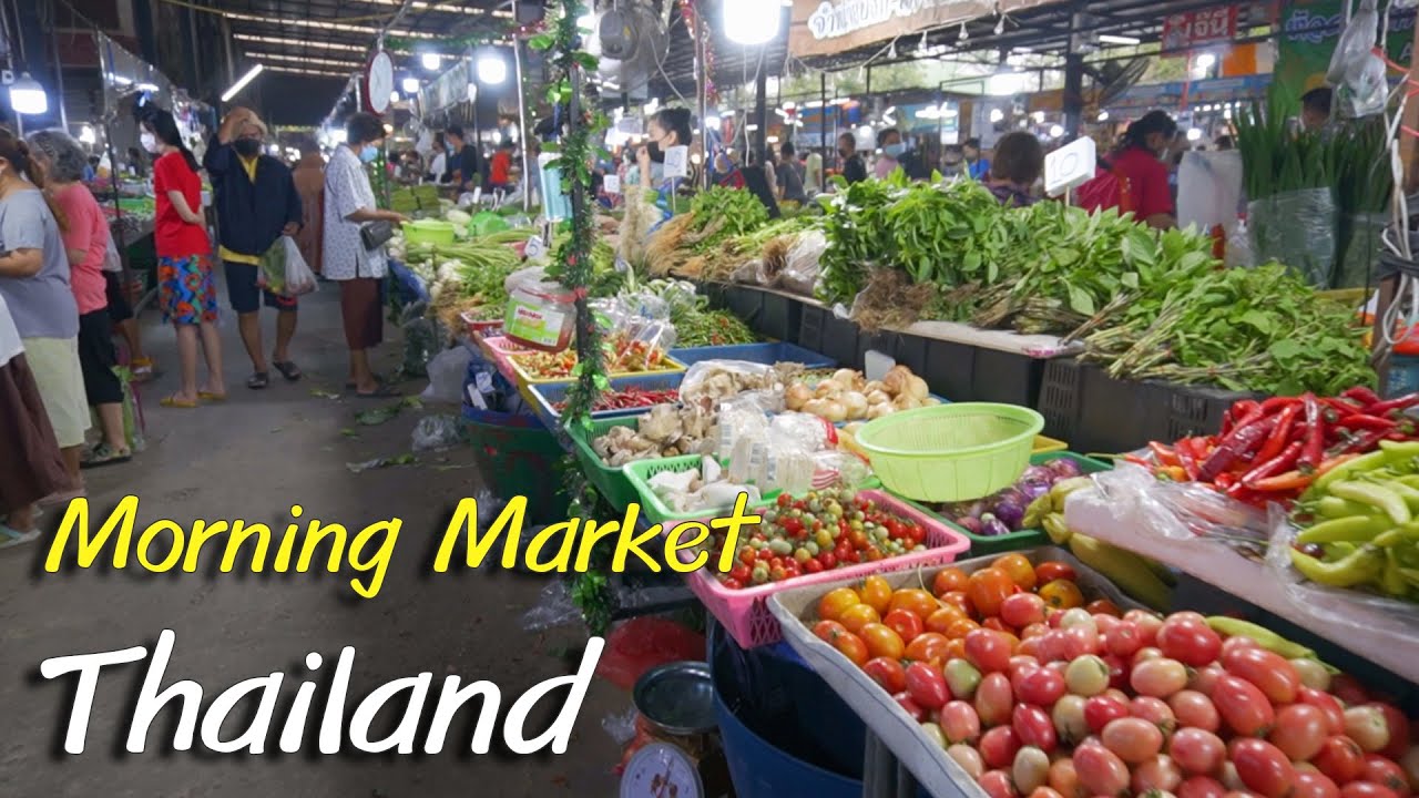 Local Morning Market : Walking Tour - Nonthaburi Thailand - YouTube