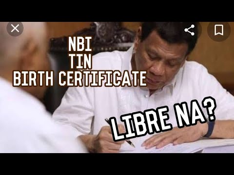 PRESIDENT DUTERTE SIGNED FOR FREE NBI AT IBA PANG DOCUMENTS PARA SA MGA ...